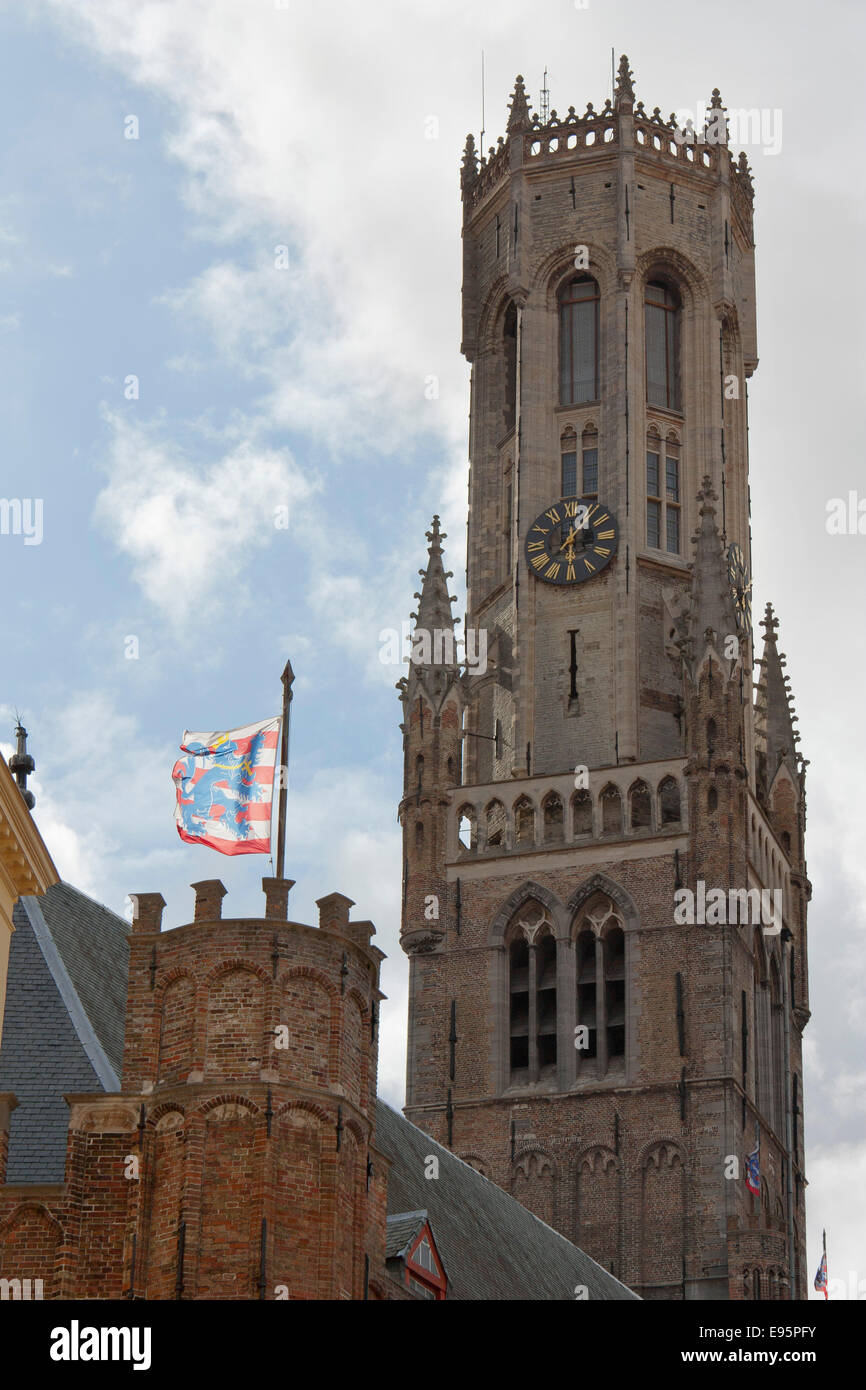 Belfort Tower, Market Square, Bruges, Belgium Stock Photo - Alamy