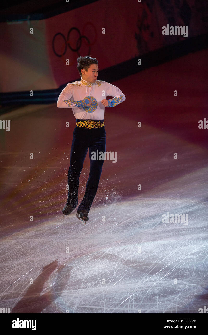 Denis Ten (KAZ) performing in the Figure Skating Gala Exhibition at the ...