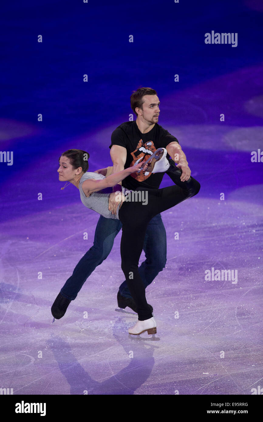 Ksenia Stolbova and Fedor Klimov (RUS) performing in the Figure Skating ...