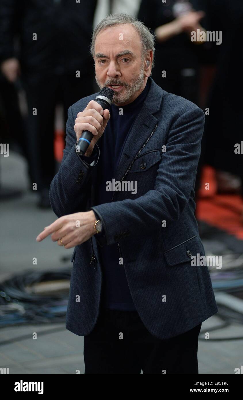 New York, NY, USA. 20th Oct, 2014. Neil Diamond on stage for NBC TODAY ...