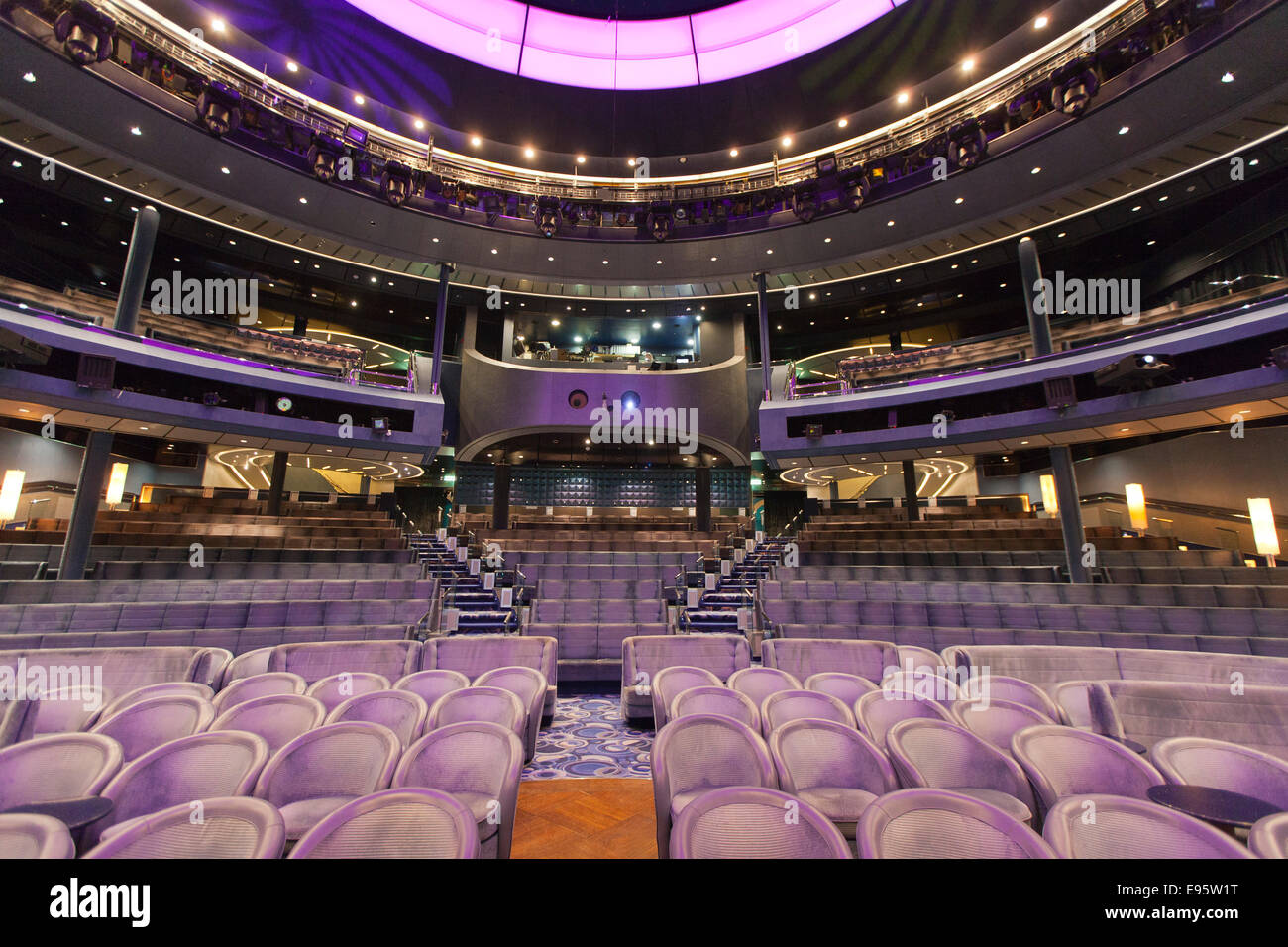 Interior of the theatre of Arcadia, the P&O cruise ship Stock Photo - Alamy
