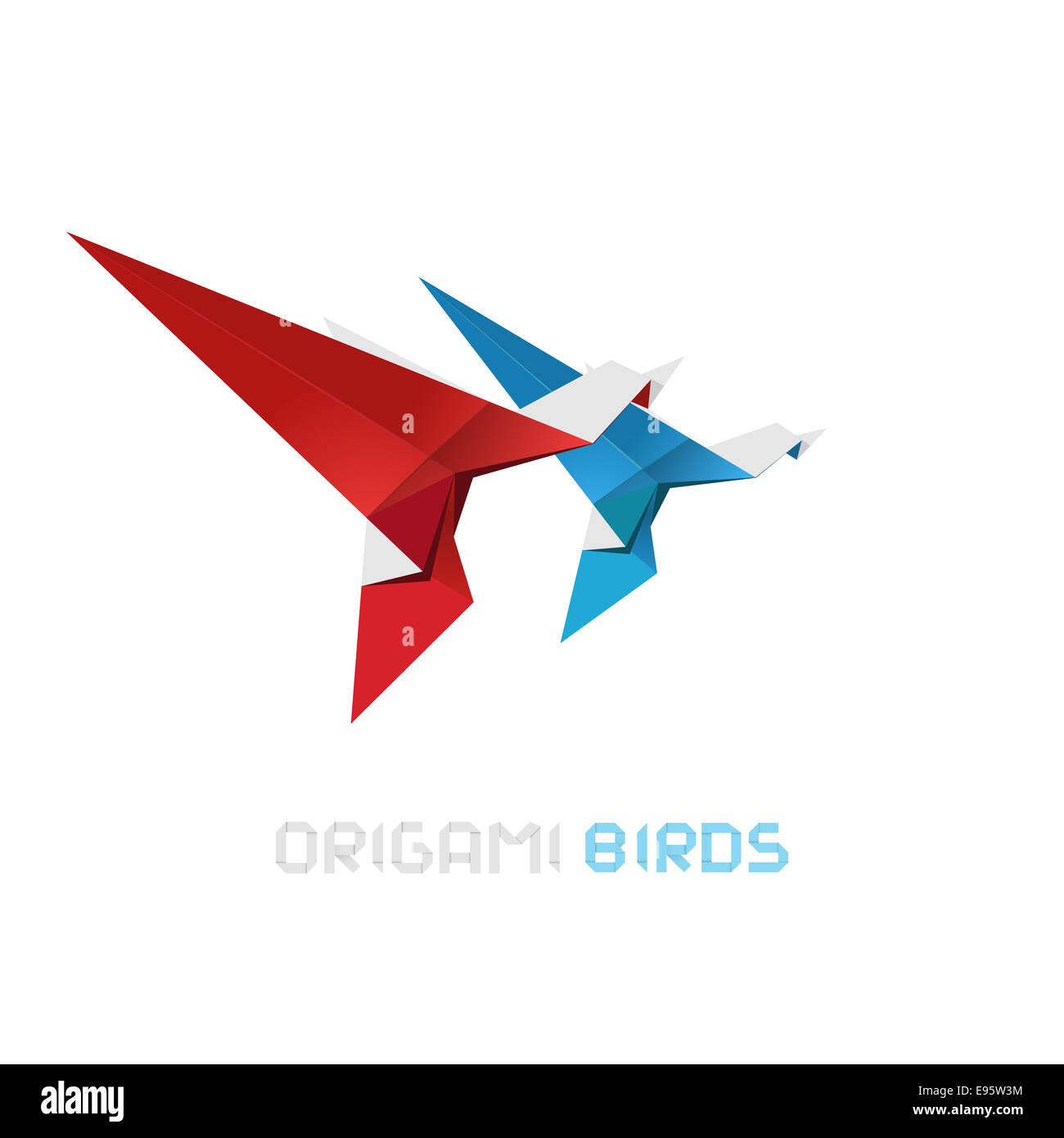 Origami birds vector illustration Stock Photo - Alamy