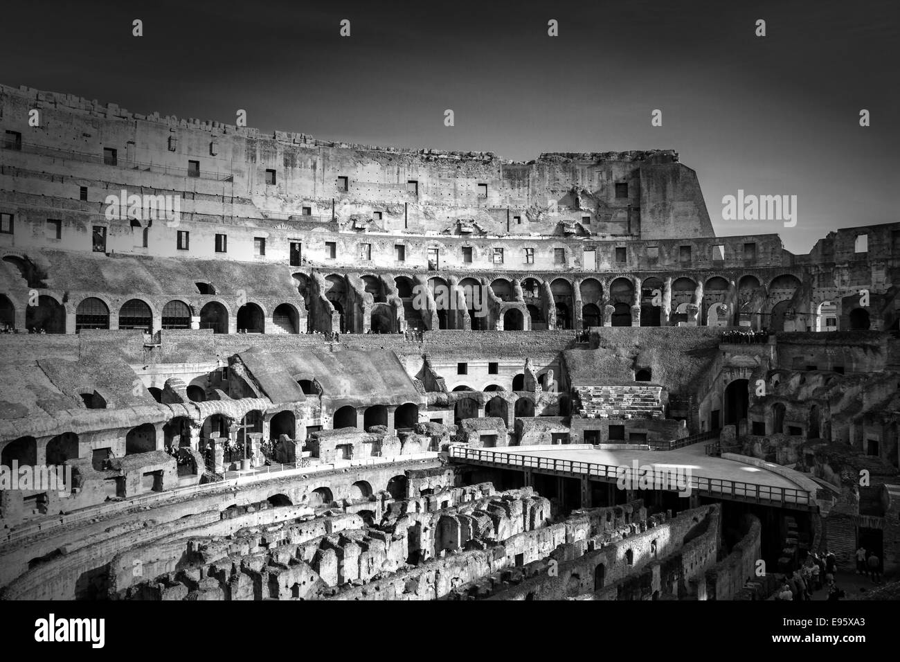 view of the Colosseum Amphitheater in Rome Stock Photo - Alamy
