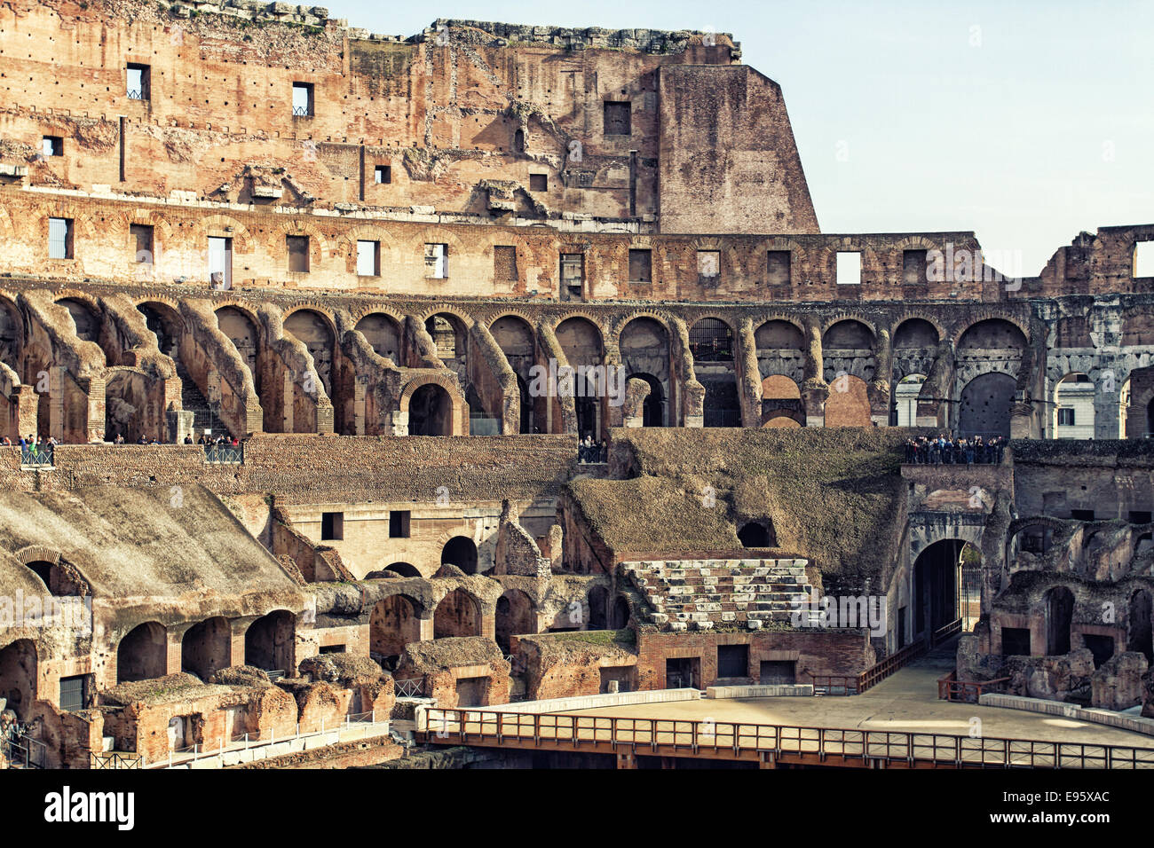 view of the Colosseum Amphitheater in Rome Stock Photo - Alamy