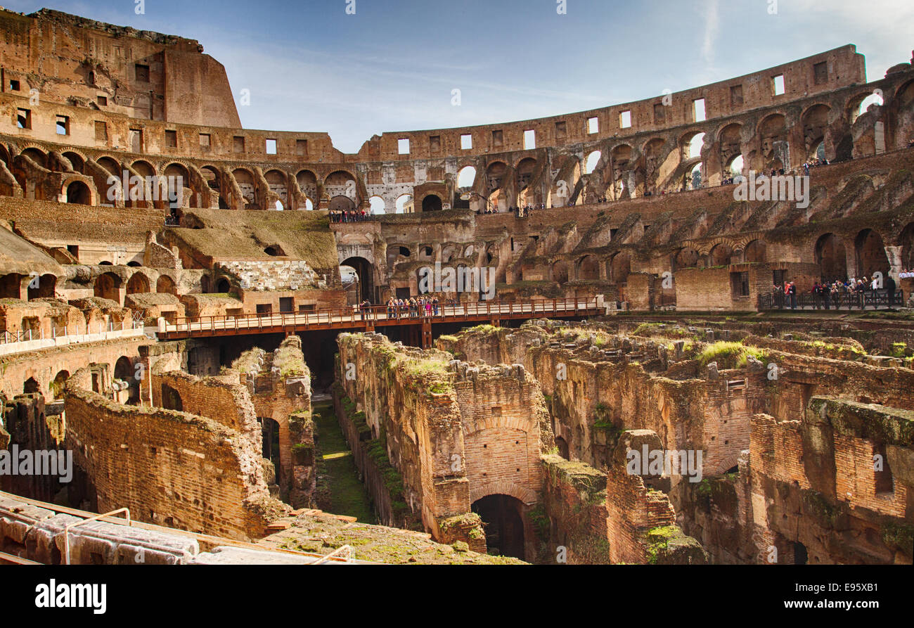 view of the Colosseum Amphitheater in Rome Stock Photo - Alamy