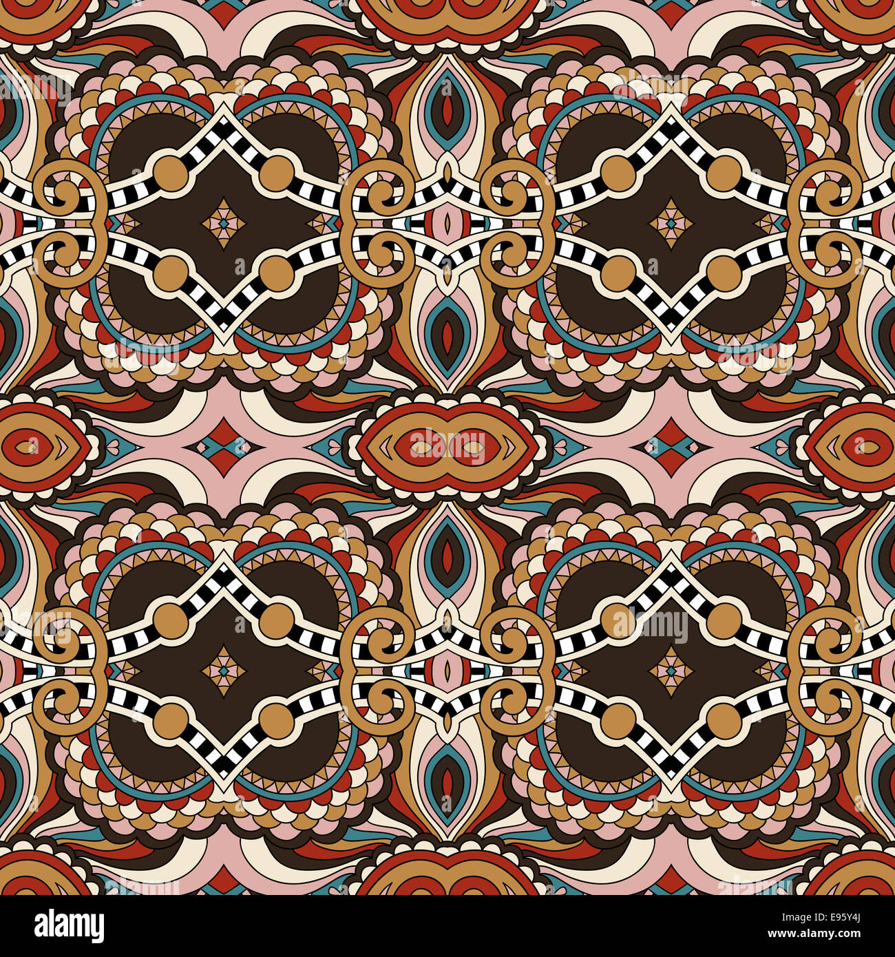 seamless geometry vintage pattern, ethnic style ornamental backg Stock ...