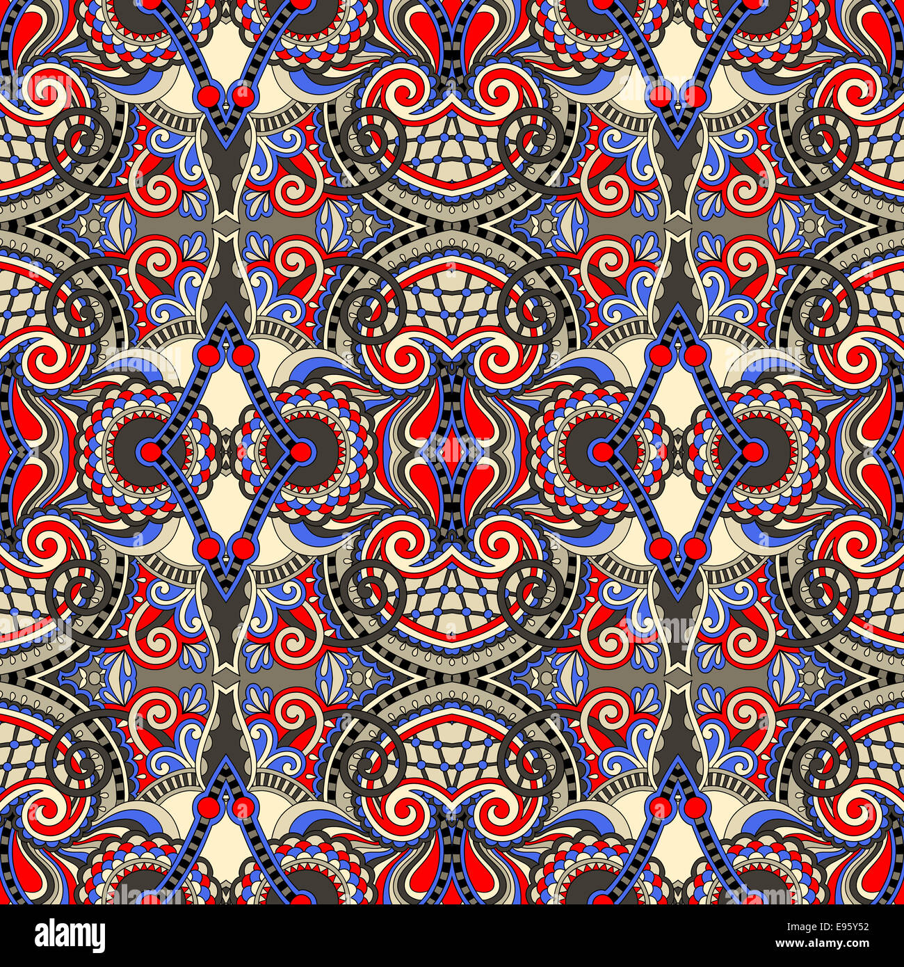 seamless geometry vintage pattern, ethnic style ornamental backg Stock ...