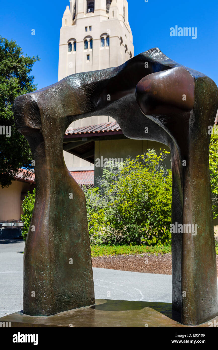 Henry Moore's "Large Torso: Arch" sculpture in front of the Hoover ...