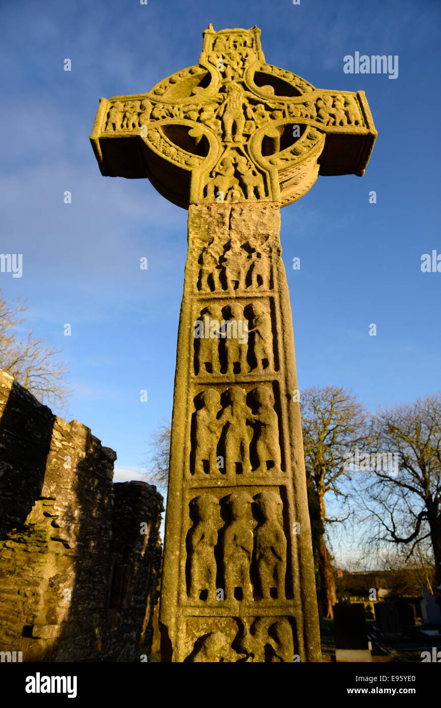 Evening light on the Cross of Muiredach a famous 10th century wheel ...