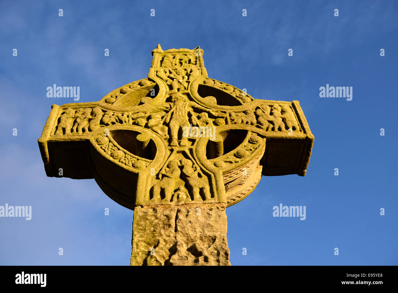 Evening light on the Cross of Muiredach a famous 10th century wheel ...