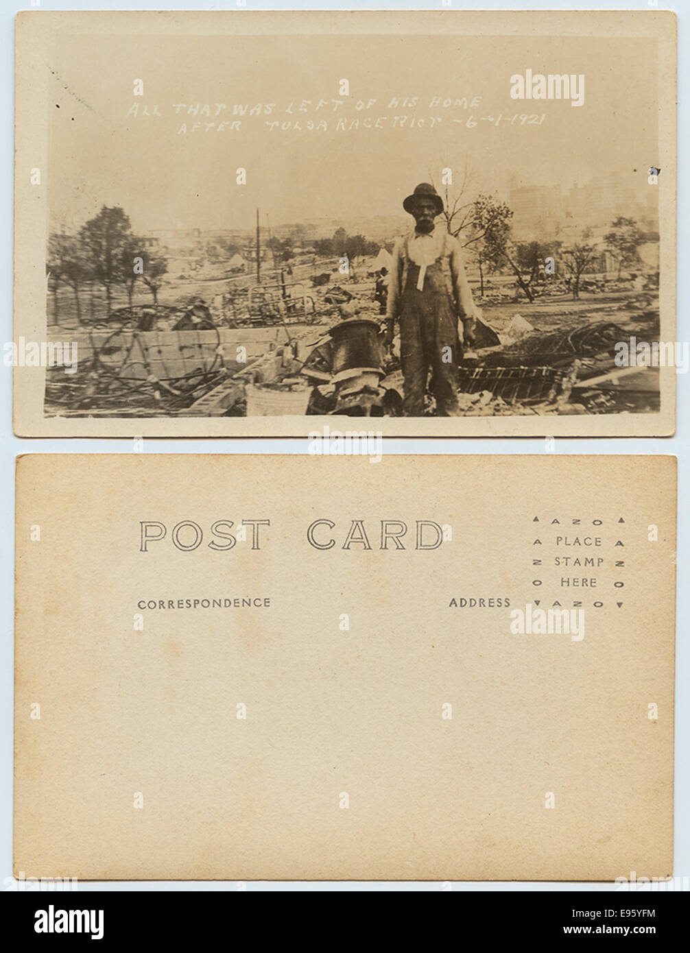 A powerful image of the remains of a home after the Tulsa Race Riot of ...