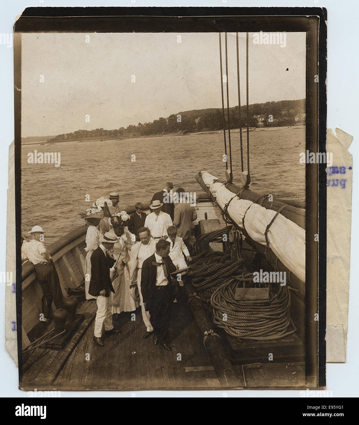 A photograph showing an interesting scene aboard the SS Roosevelt at ...