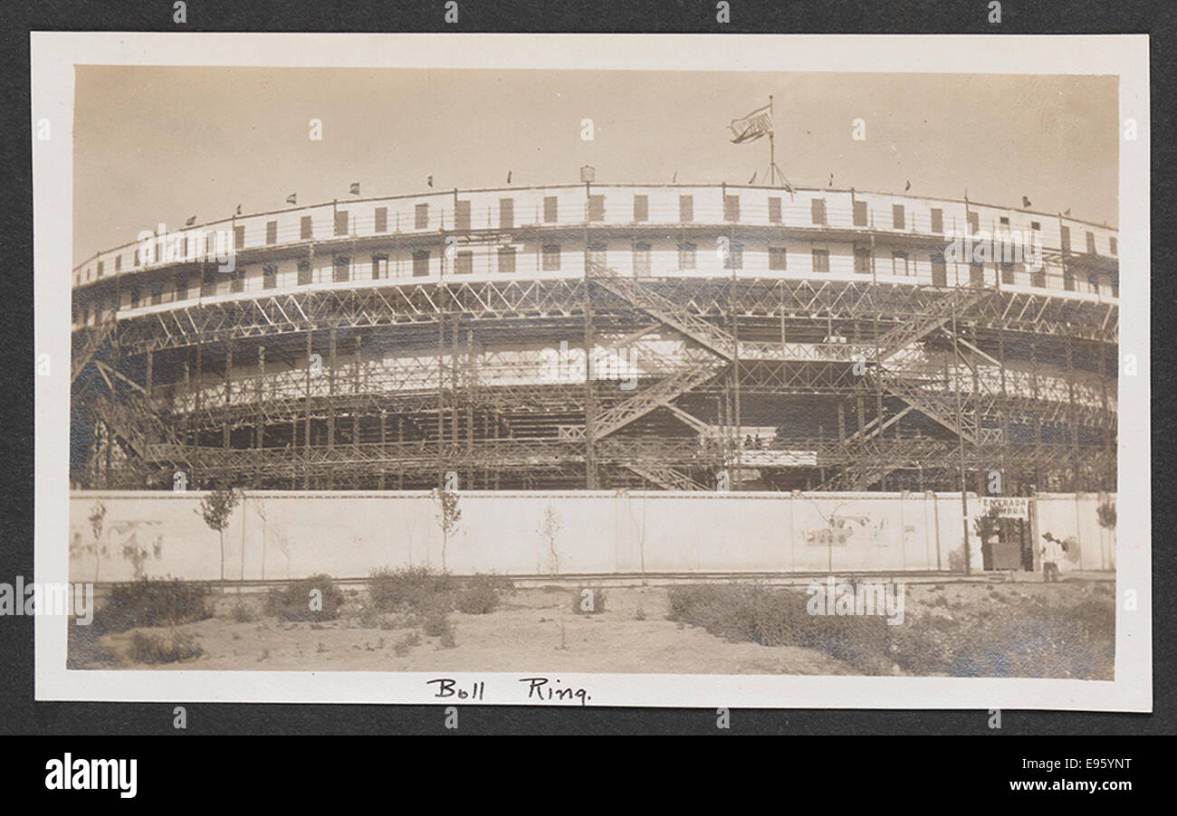 A photograph of a bullring in Mexico, showcasing the iconic structure ...
