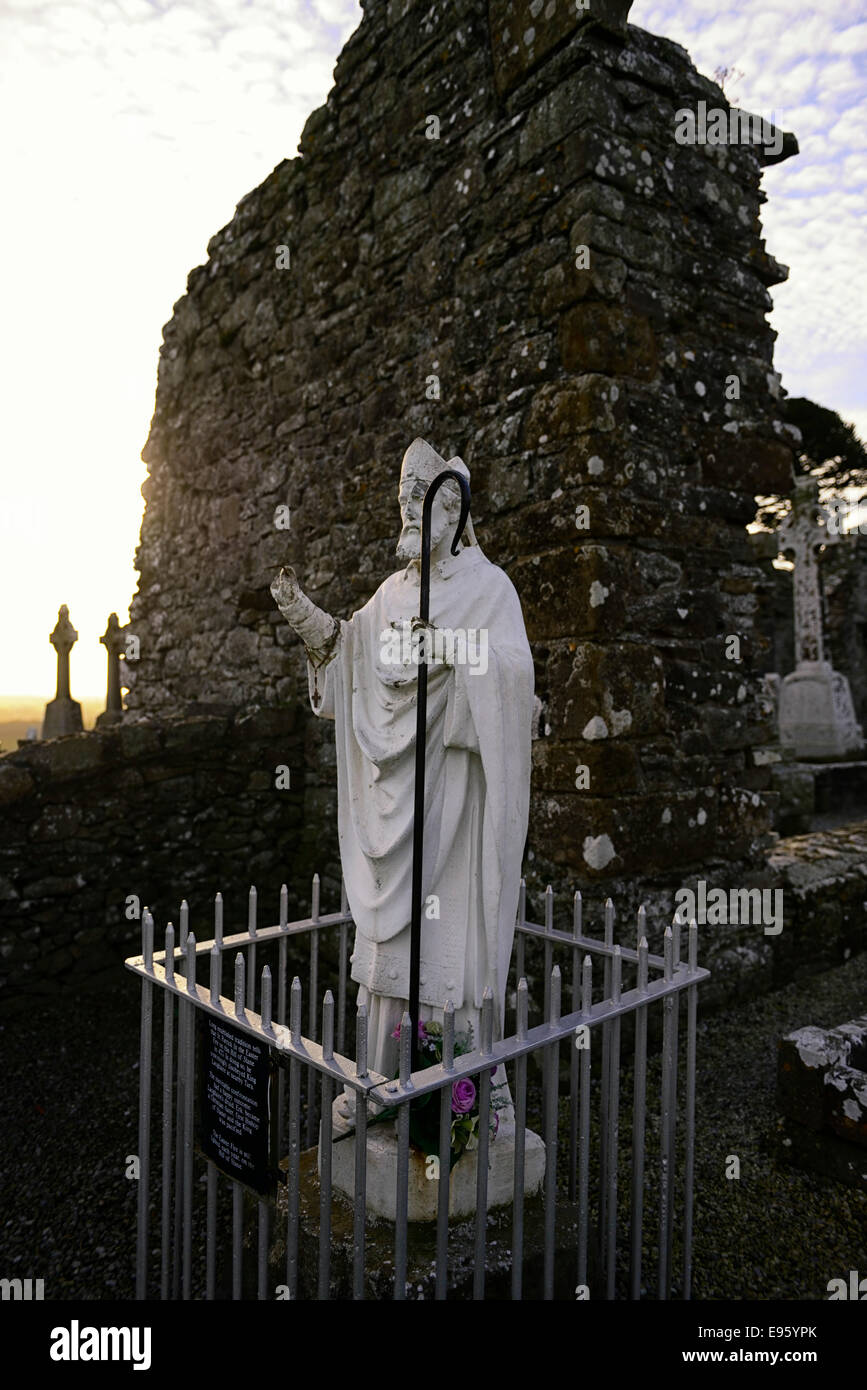 Statue of Saint St Patrick Hill of Slane Meath ireland religion ...