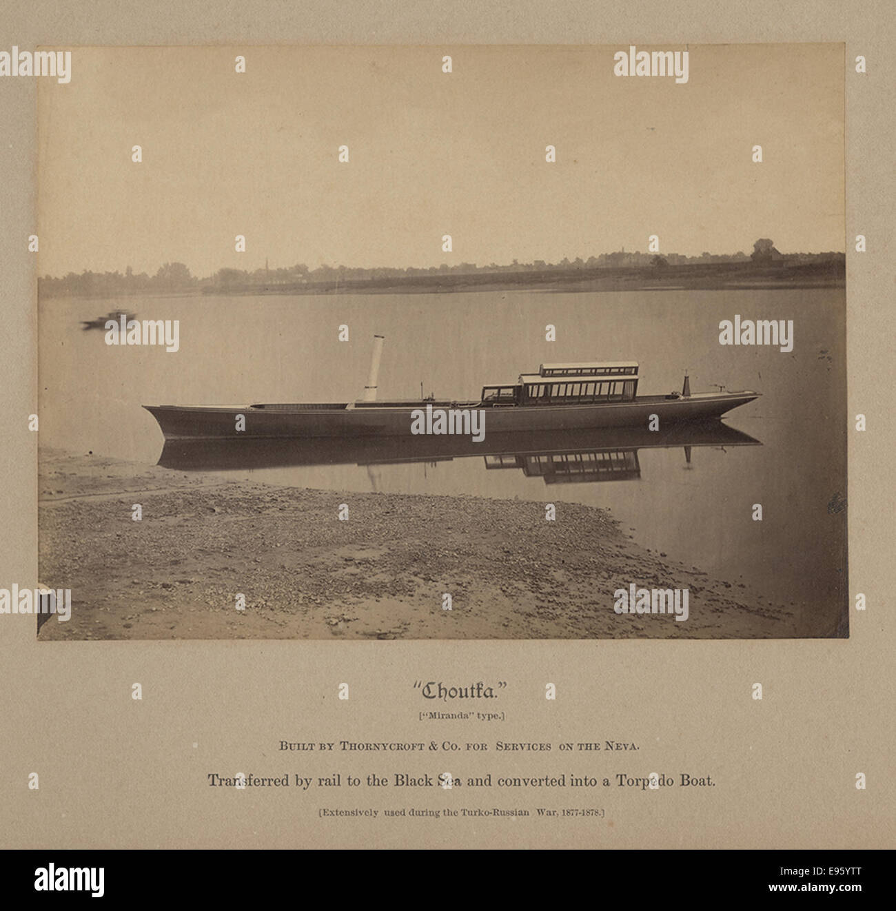 A photograph of the Choutfa, a 'Miranda' type torpedo boat designed by ...