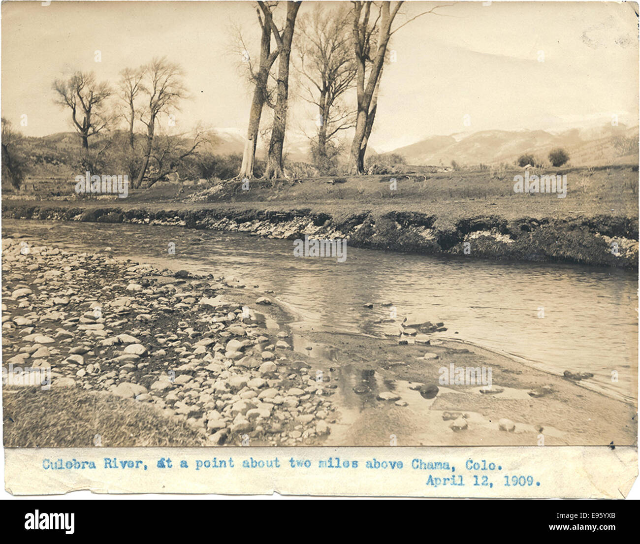 Culebra River, at a point about two miles above Chama, Colo Stock Photo ...