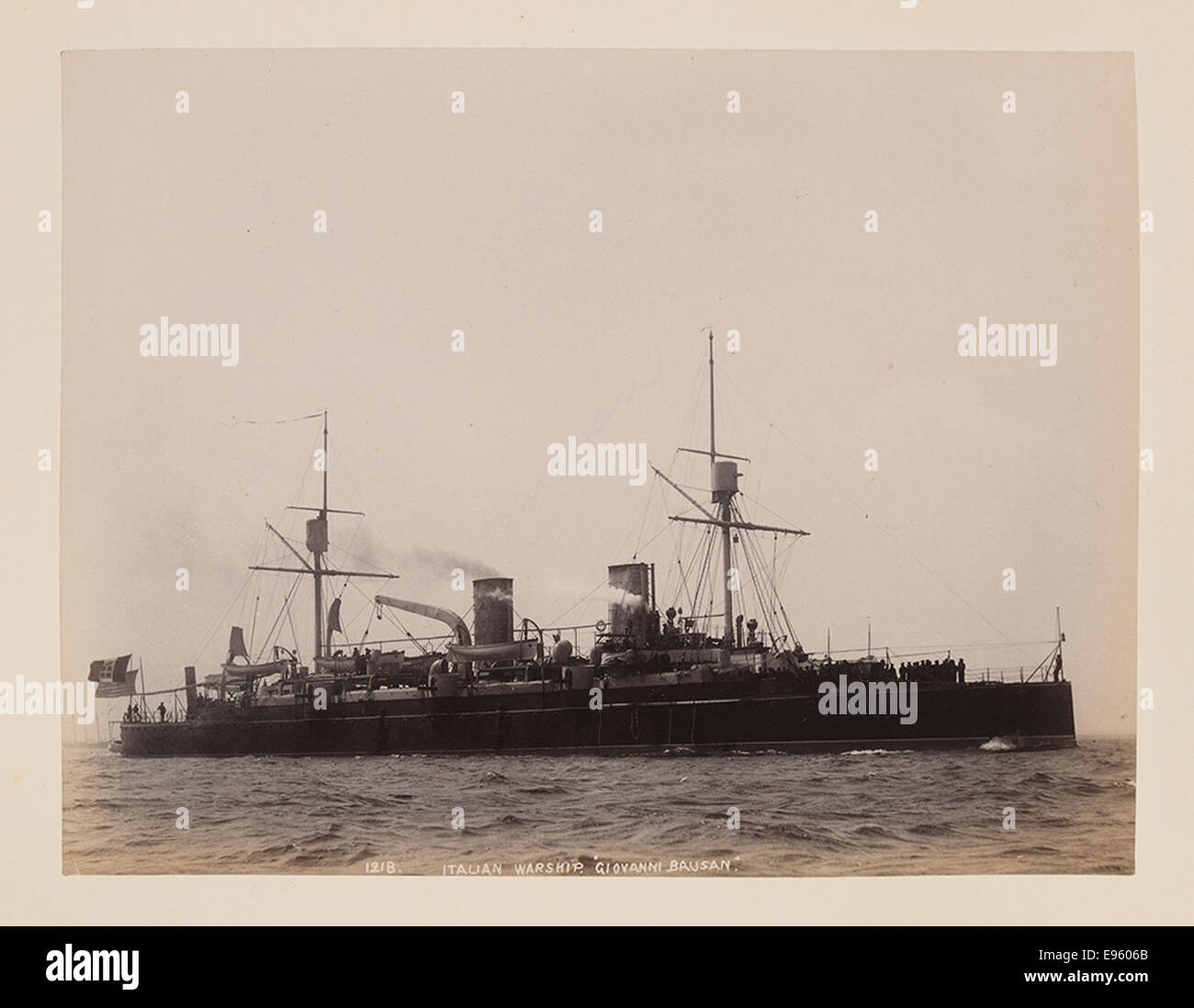The Italian warship 'Giovanni Bausan,' part of the Italian Royal Navy ...