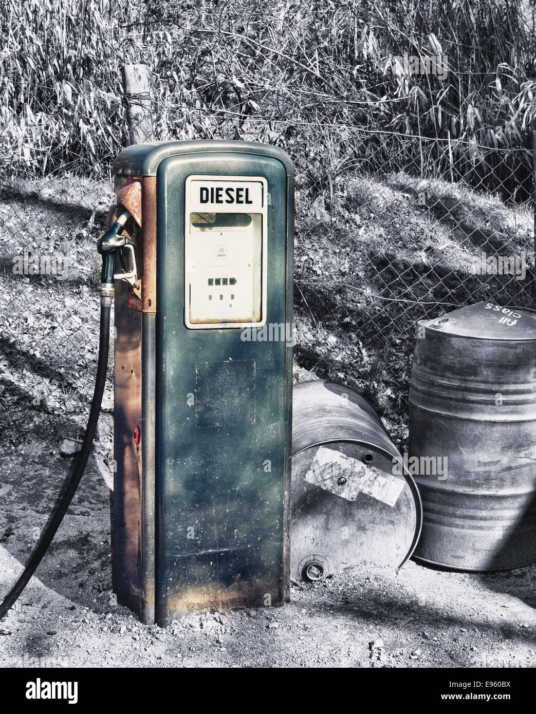 Vintage petrol pump face Stock Photo - Alamy