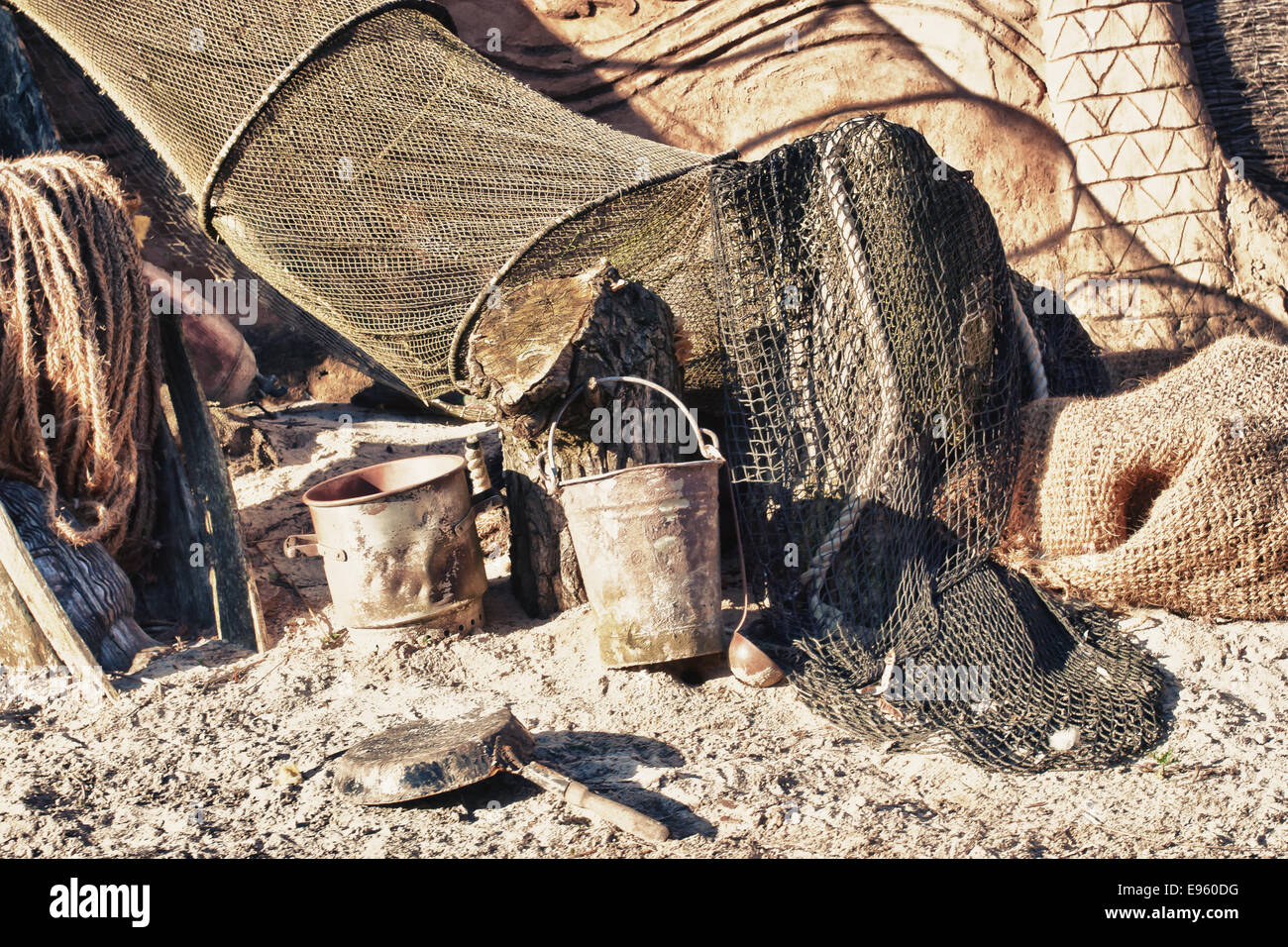 old fishing net Stock Photo - Alamy