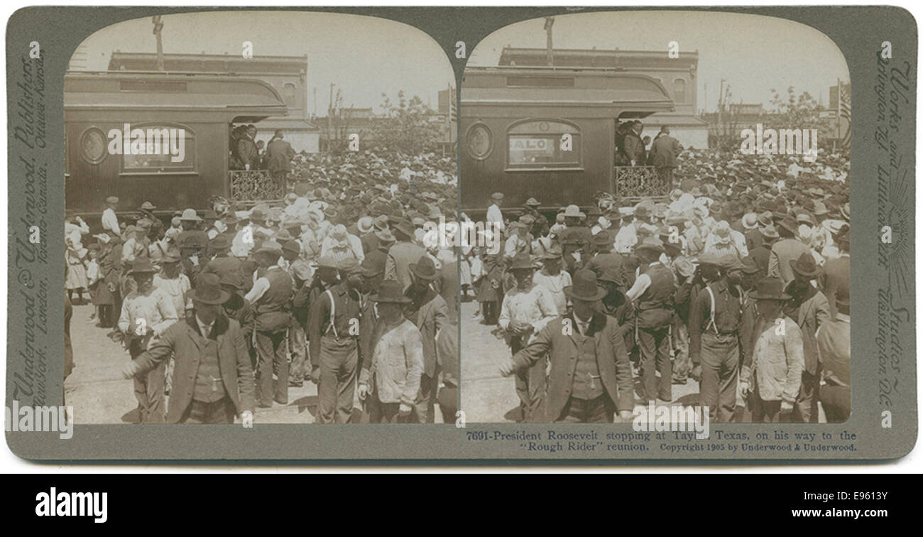 A photograph showing President Theodore Roosevelt stopping in Taylor ...