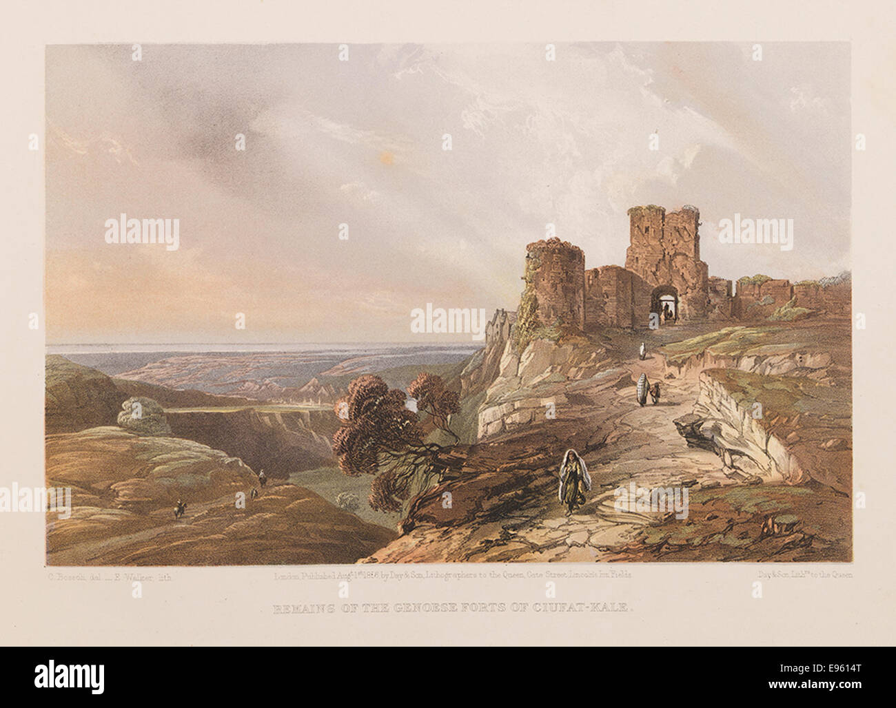 The image shows the remains of the Genoese Forts of Ciufat-Kale ...