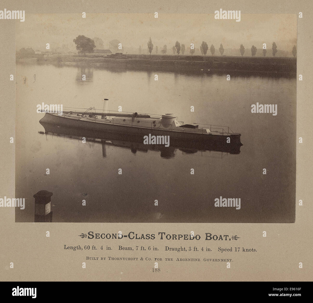 This photograph shows the second-class torpedo boat designed by John ...