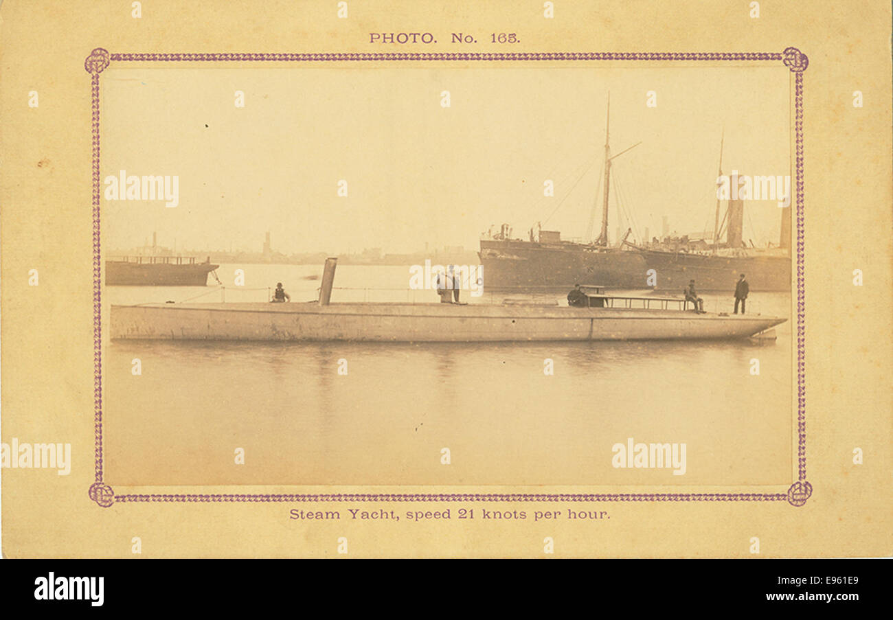 A photograph of steam yachts, showcasing the steam-powered vessels used ...