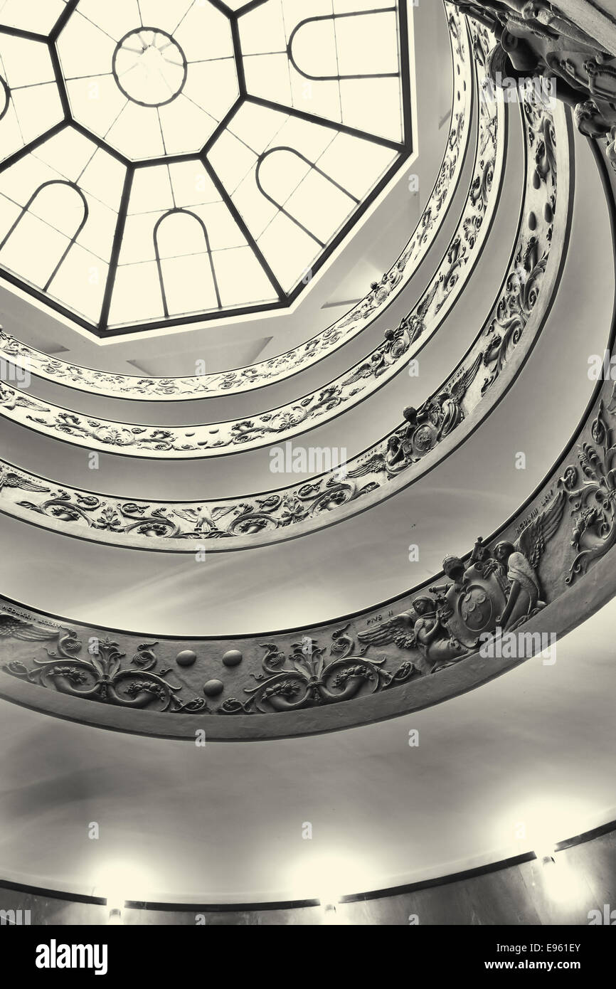 double spiral staircase in Vatican, Italy Stock Photo - Alamy