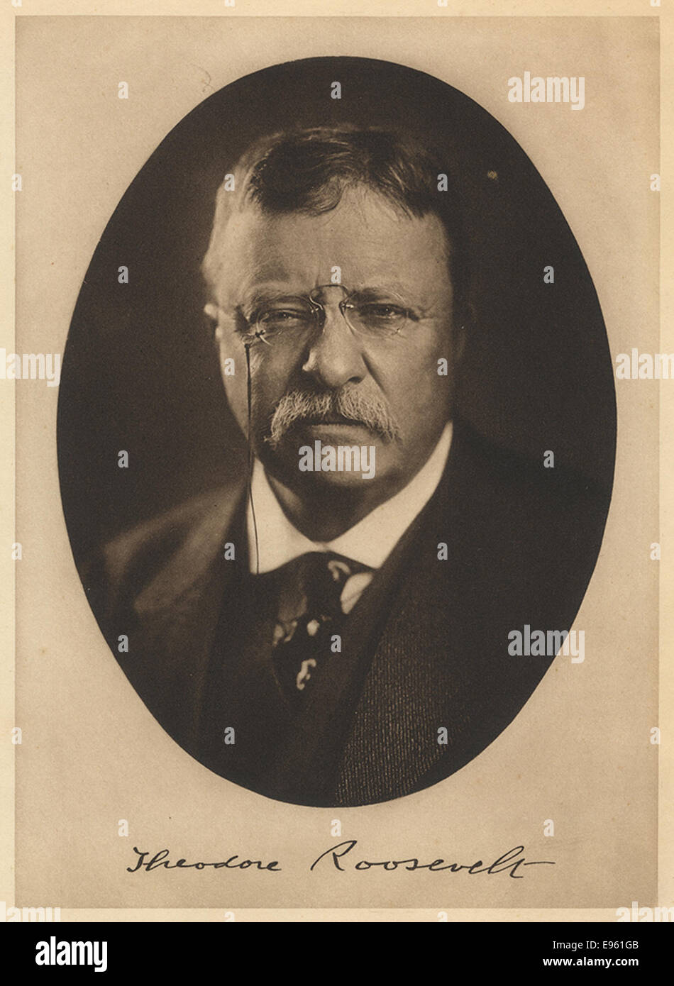 A portrait of Theodore Roosevelt, the 26th President of the United ...