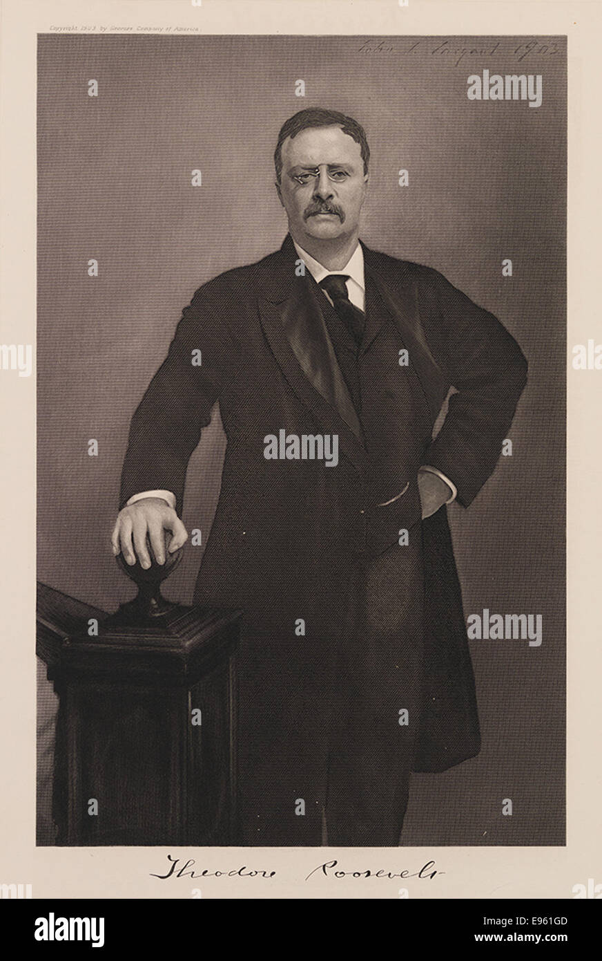 A historical portrait of Theodore Roosevelt, the 26th president of the ...