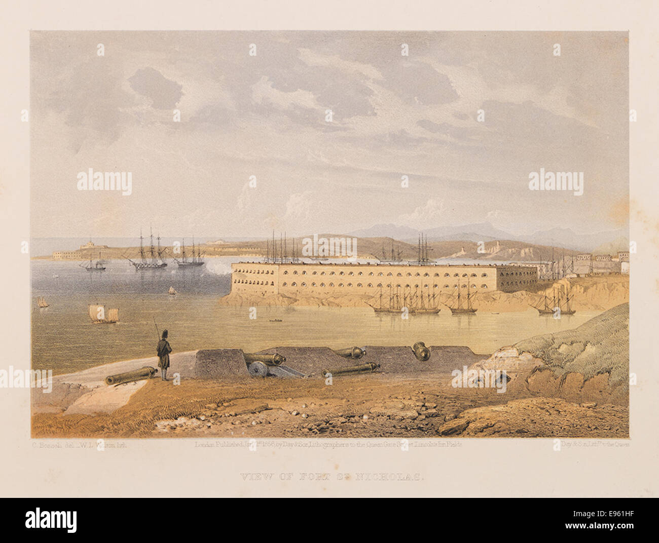 A view of Fort St. Nicholas located in the Gulf of Sebastopol. The ...