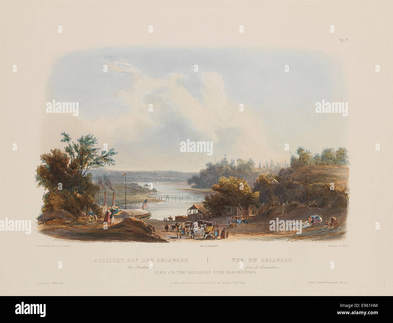 This image shows a view of the Delaware River near Bordentown, captured ...