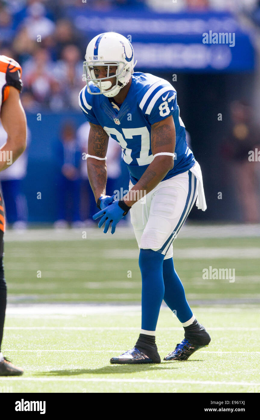 Indianapolis, Indiana, USA. 19th Oct, 2014. Indianapolis Colts wide ...