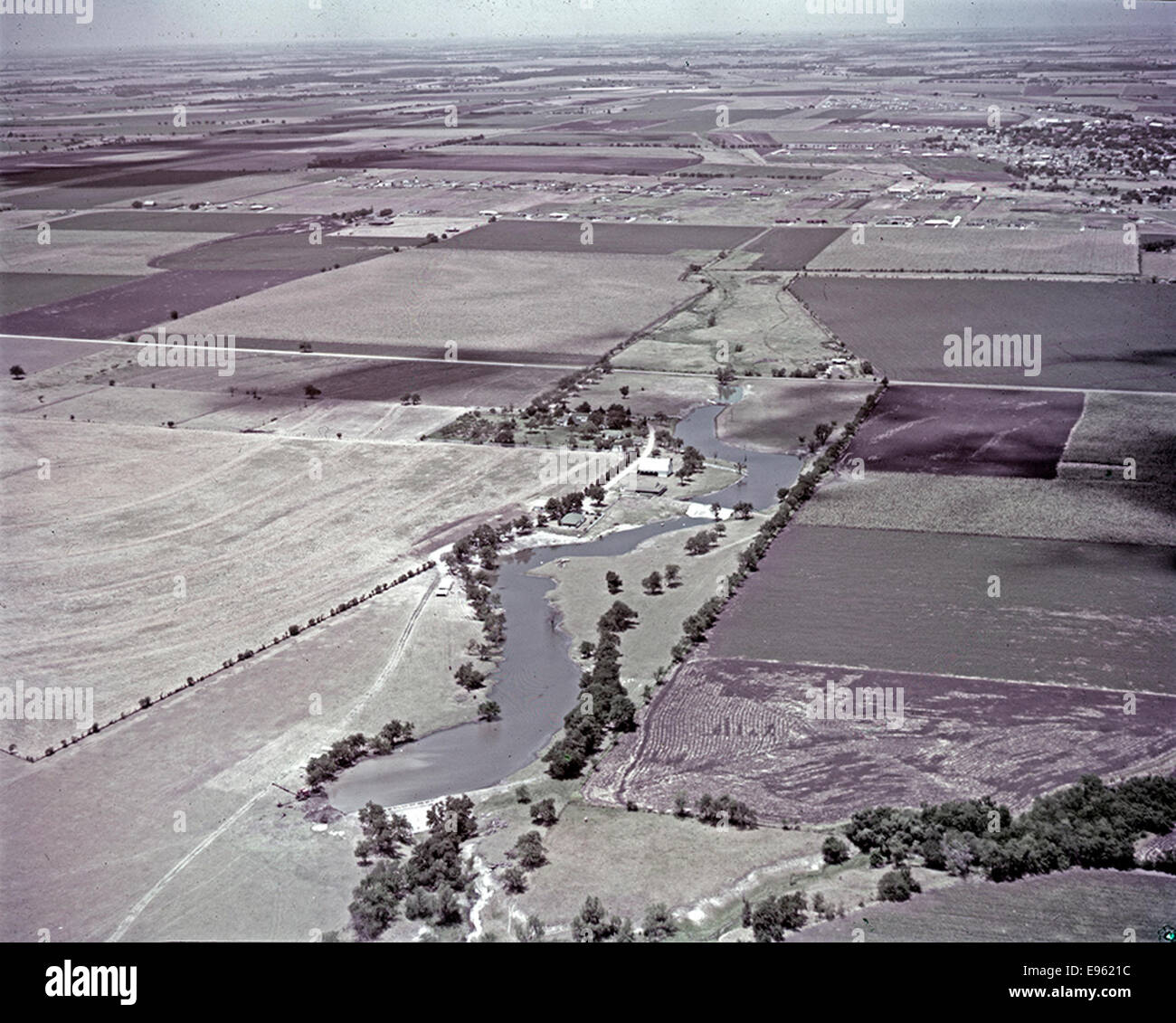 [Aerial View, J. B. O'Connor Ranch, Dallas, Texas] Stock Photo - Alamy