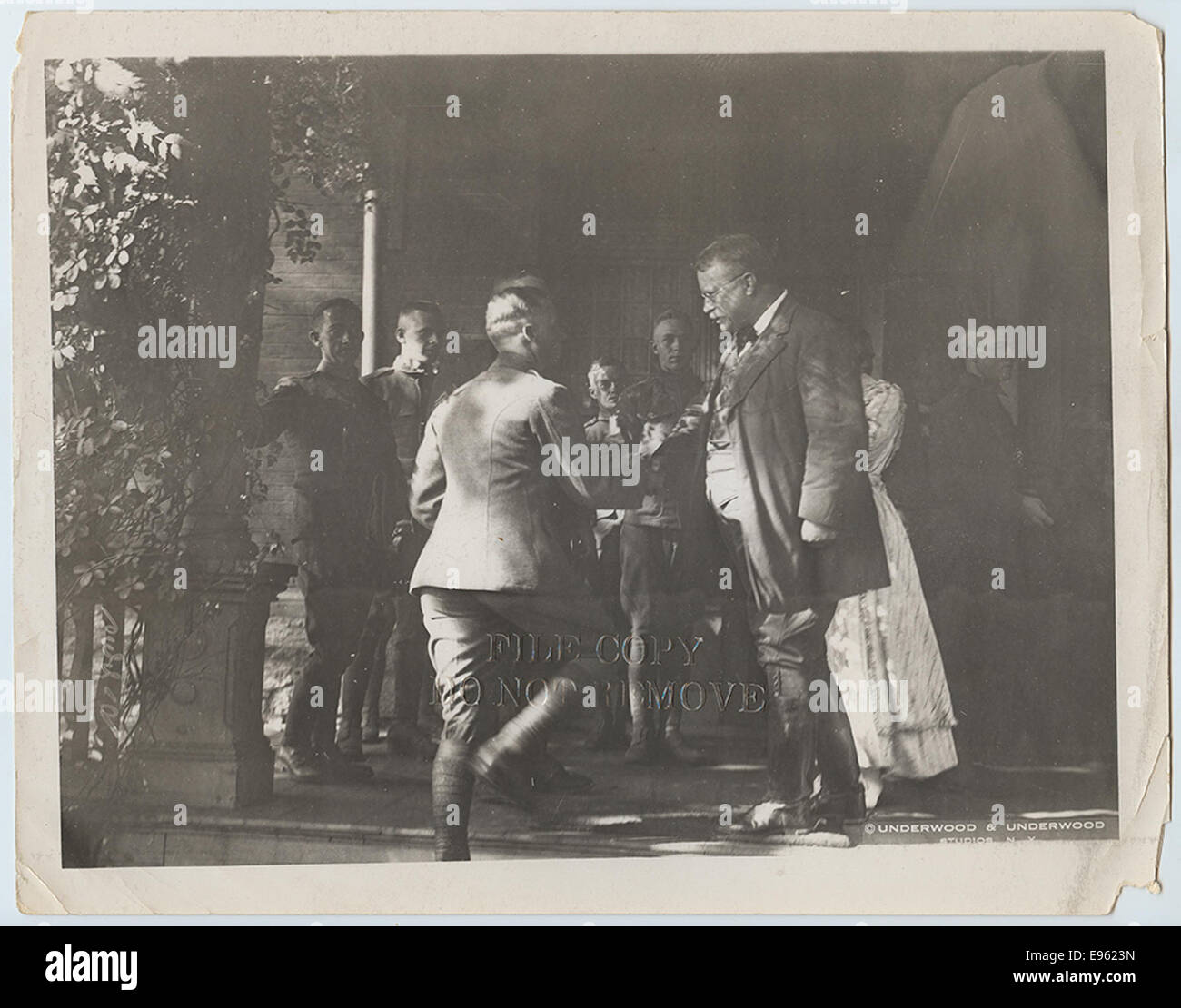 A historic image showing Colonel Theodore Roosevelt with American ...