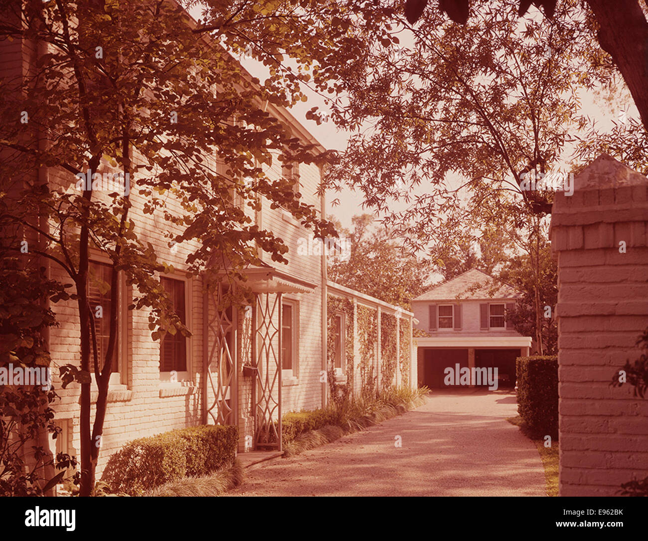 The photograph shows the exterior side entrances of the Theodore Newton ...