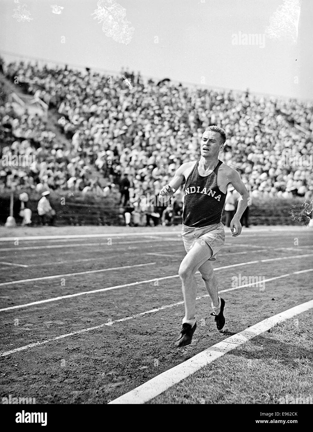 A photograph of Don Lash, an Olympic distance runner, at the 1936 ...