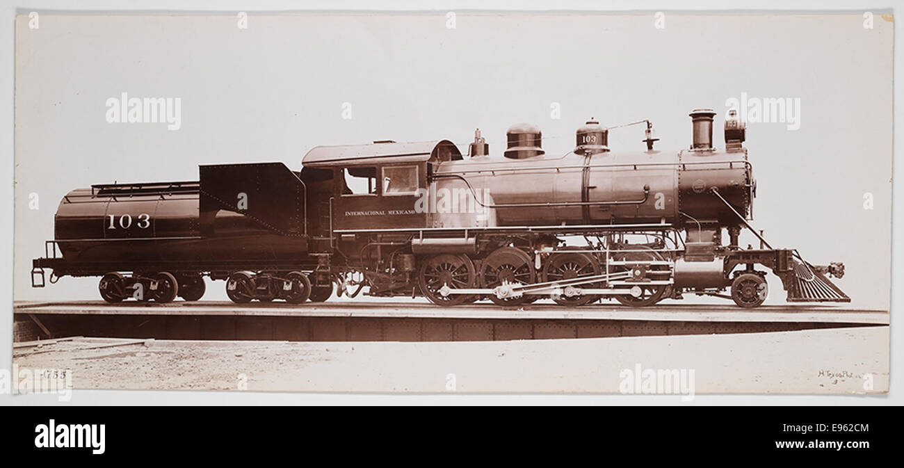 A photograph of a locomotive from the Mexican International Railroad ...