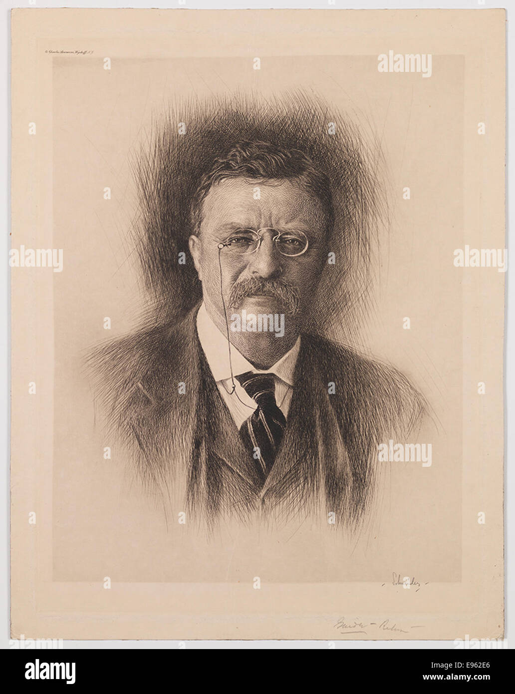 Vintage portrait of theodore roosevelt hi-res stock photography and ...