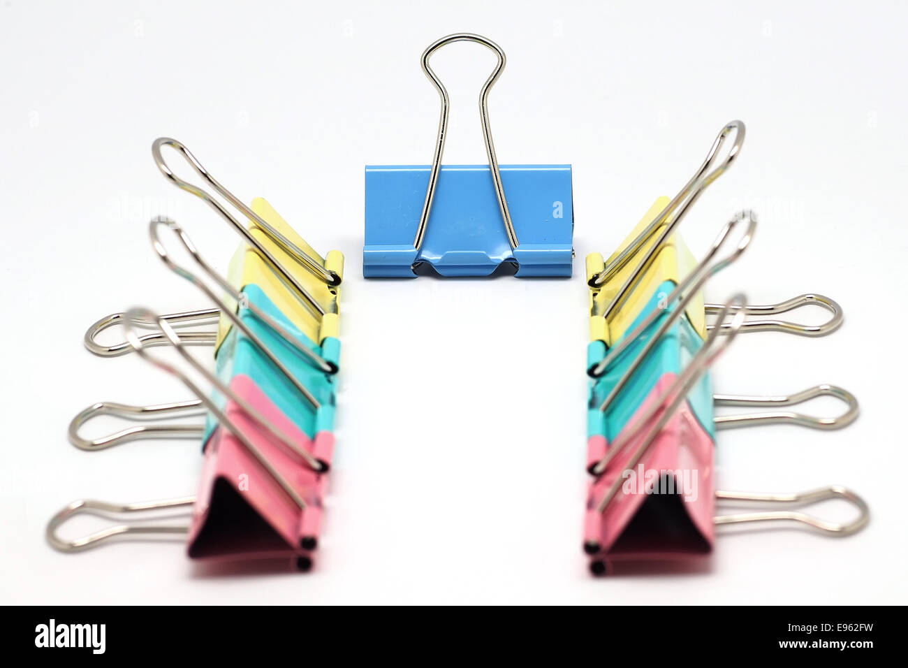 colorful binder clip isolated on white background Stock Photo - Alamy