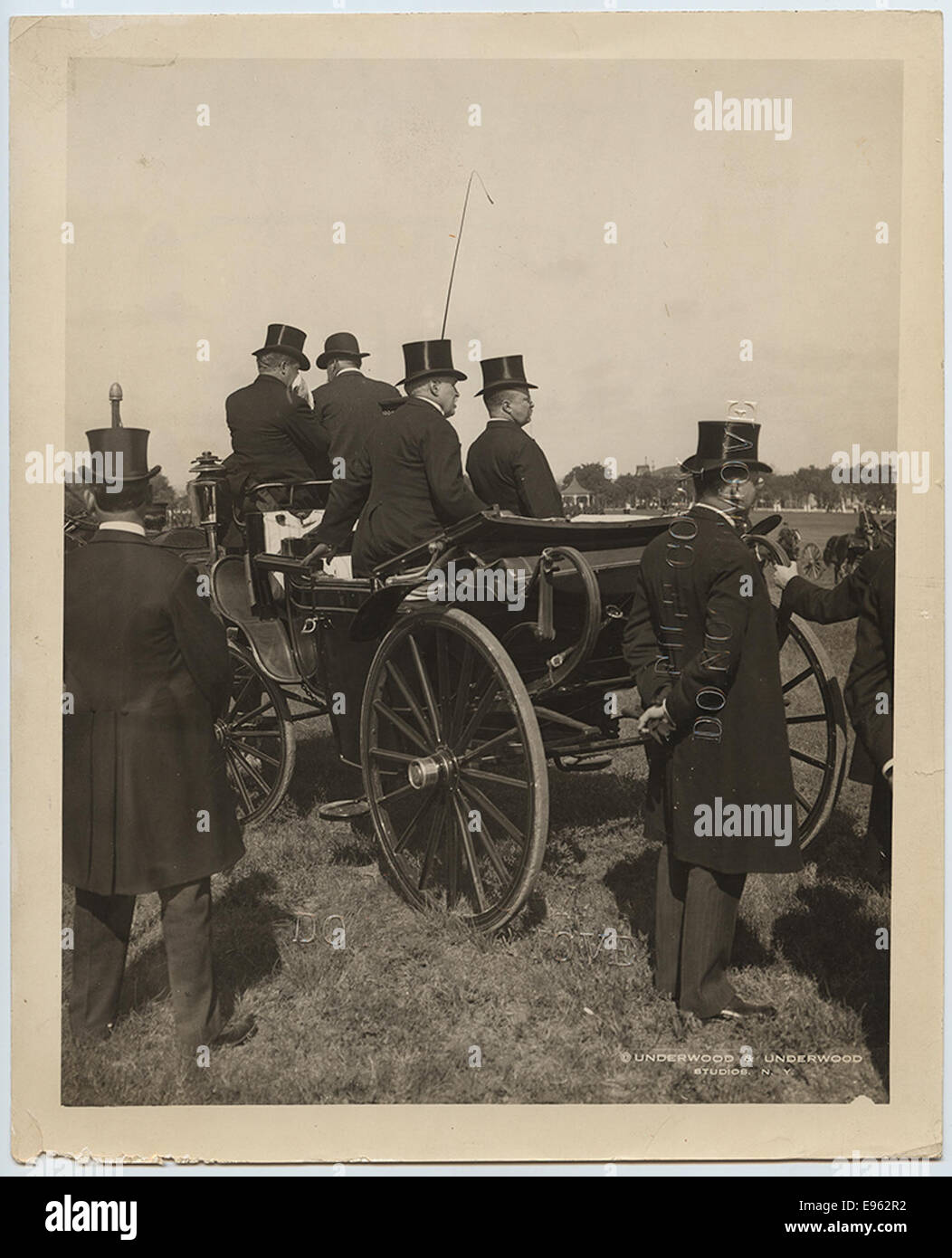 A historical photograph of President Theodore Roosevelt receiving ...
