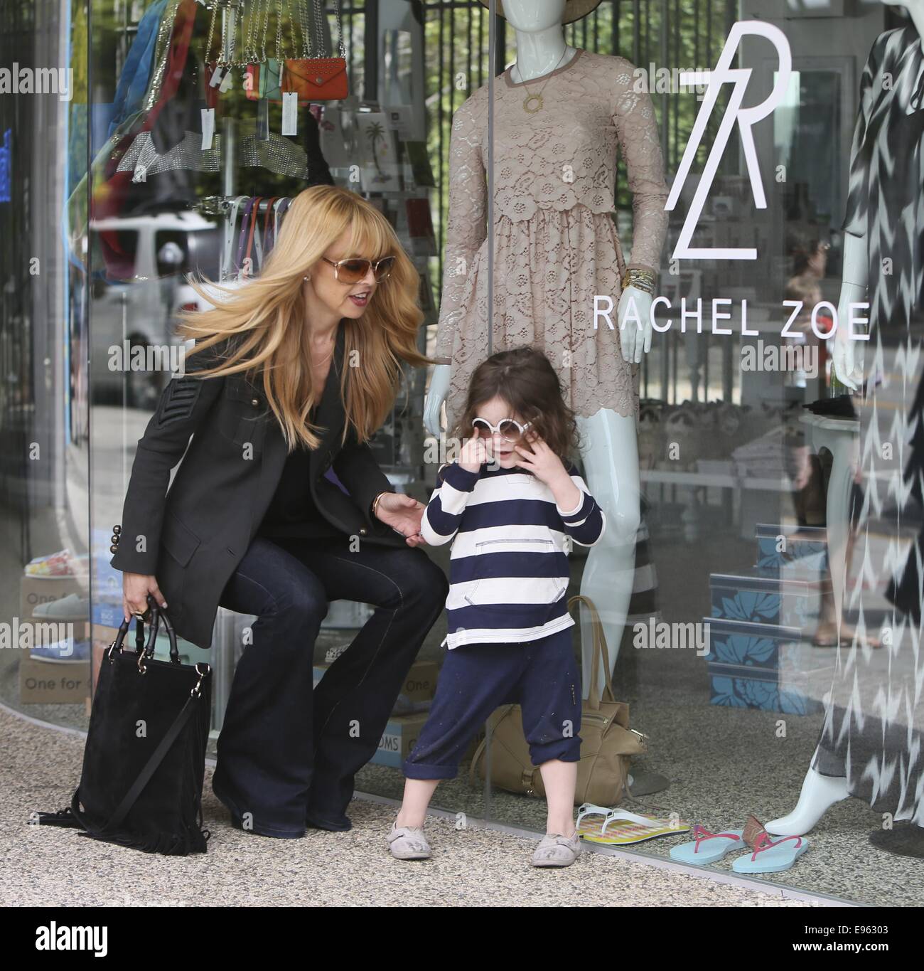 Rachel Zoe and family seen shopping on Robertson Boulevard. Featuring ...