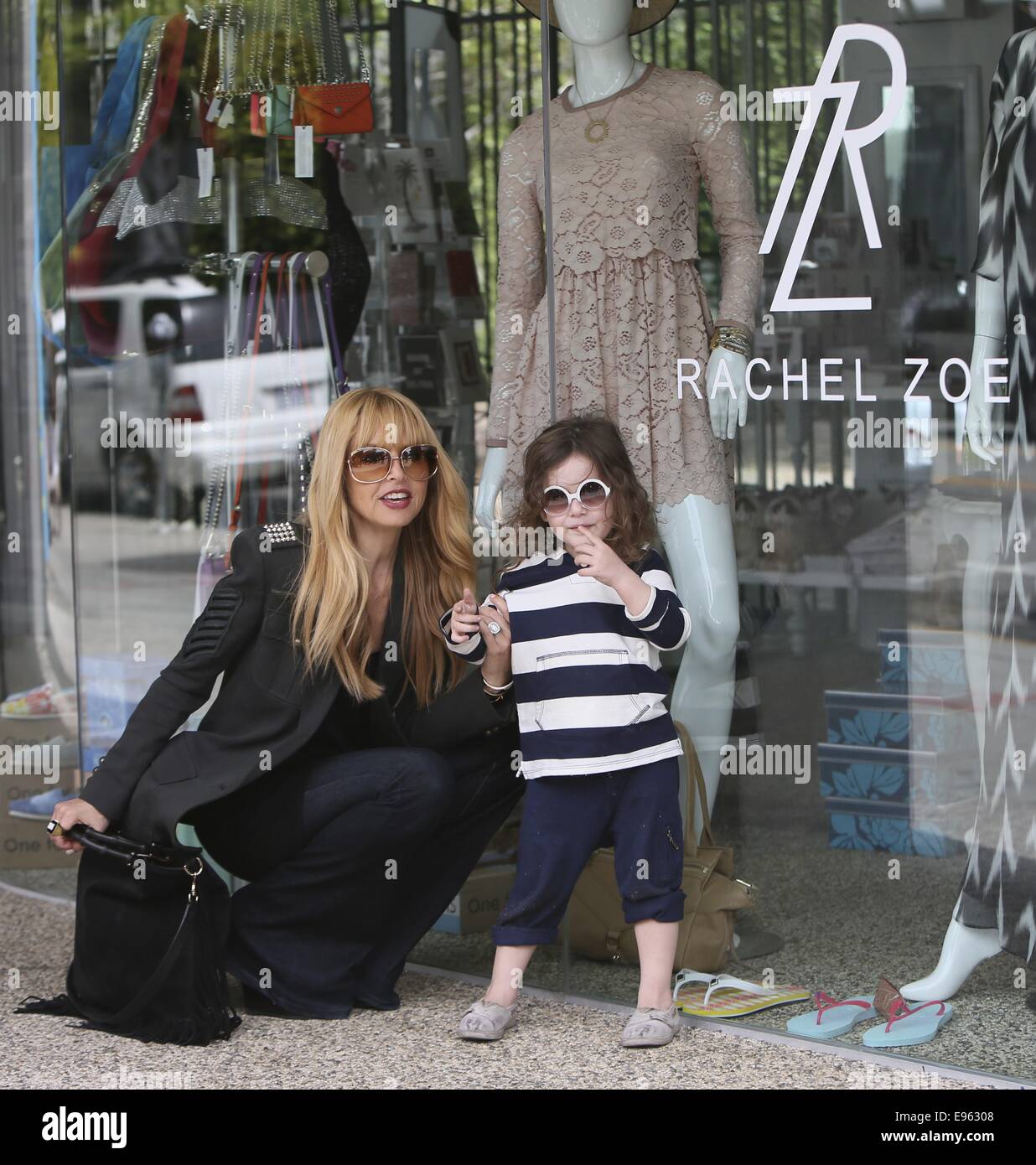 Rachel Zoe and family seen shopping on Robertson Boulevard. Featuring ...