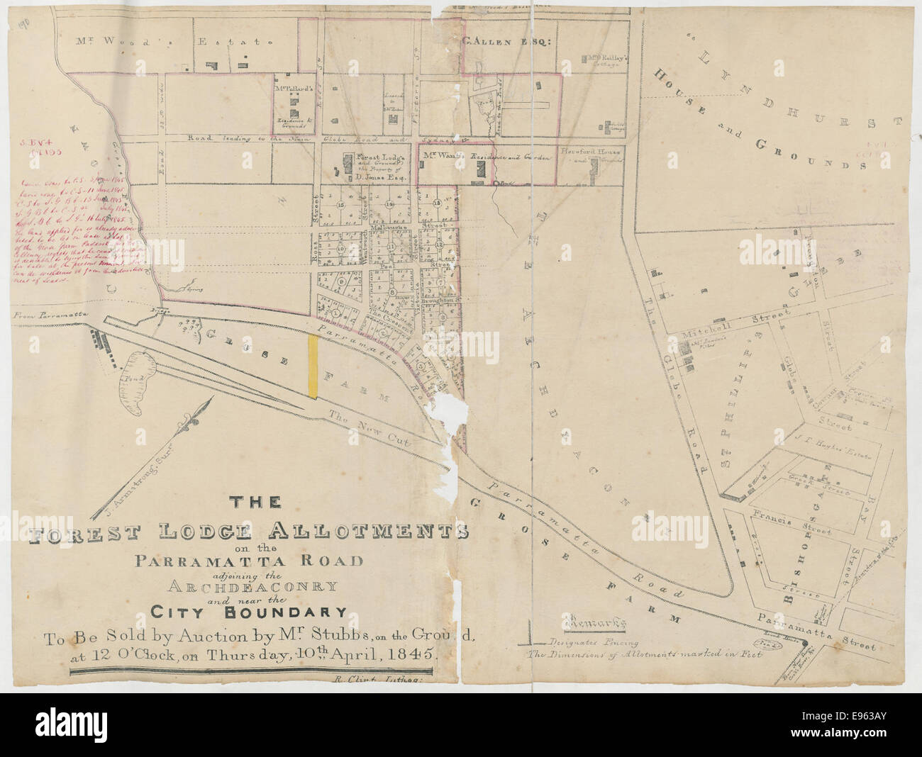 Old sydney nsw map hi-res stock photography and images - Alamy