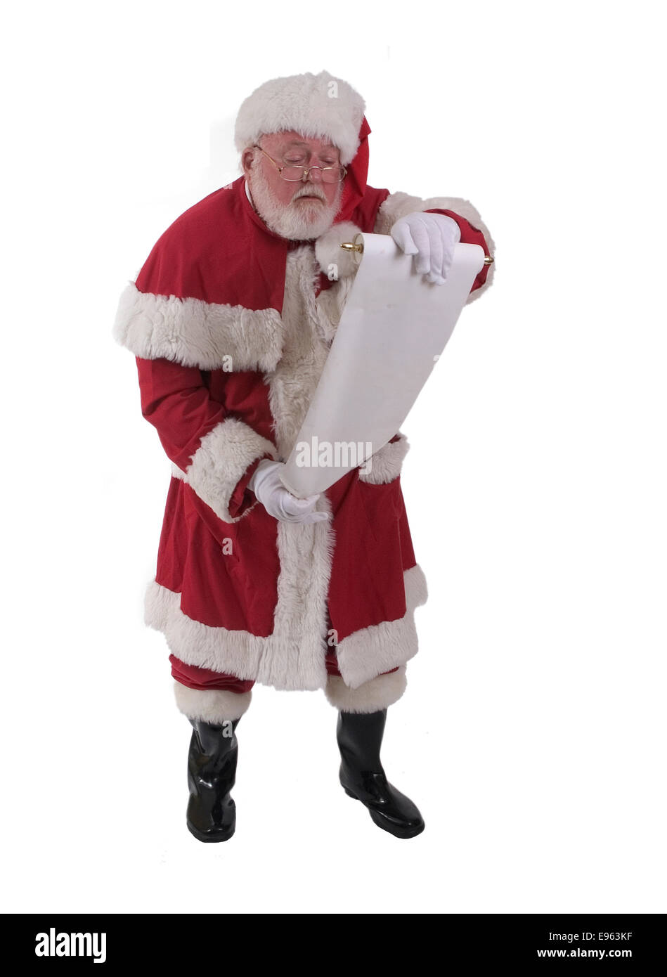 Santa checking his list Stock Photo - Alamy