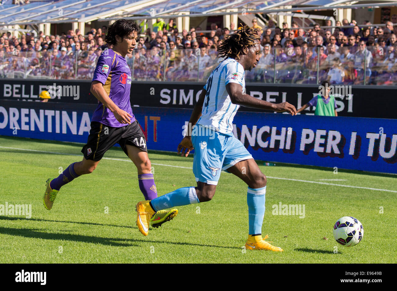 Firenze, Italy. 19th Oct, 2014. Matias Fernandez (Fiorentina), Luis ...