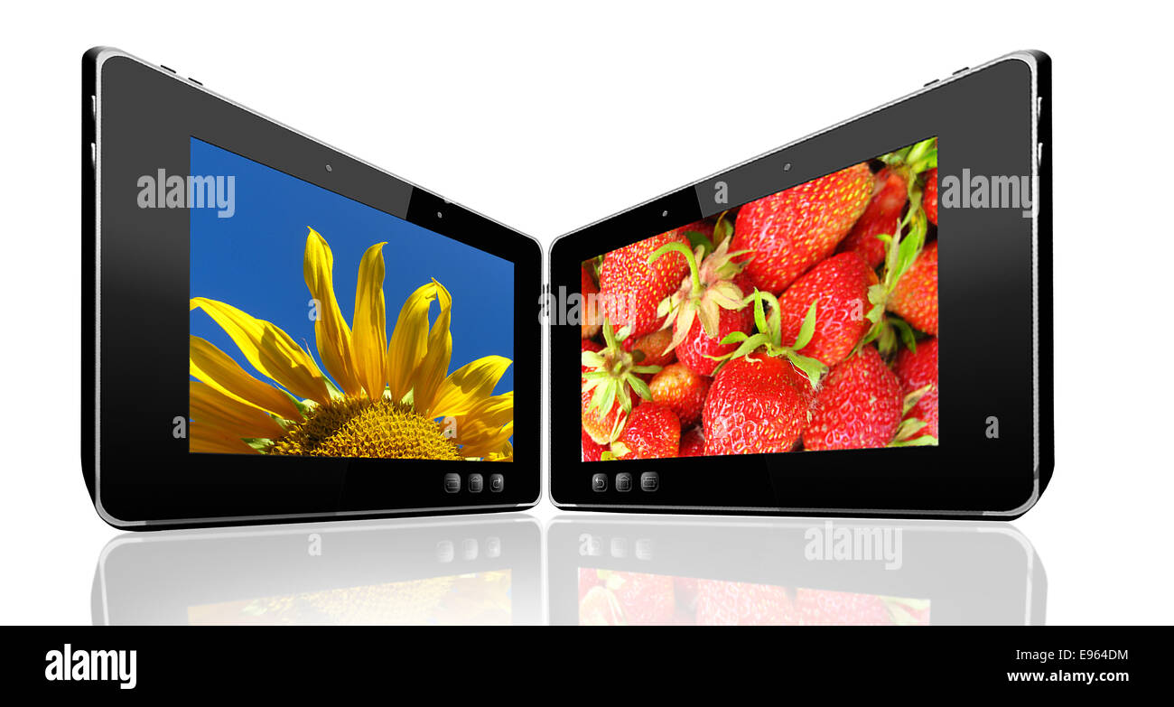 Couple smart tablet Cut Out Stock Images & Pictures - Alamy