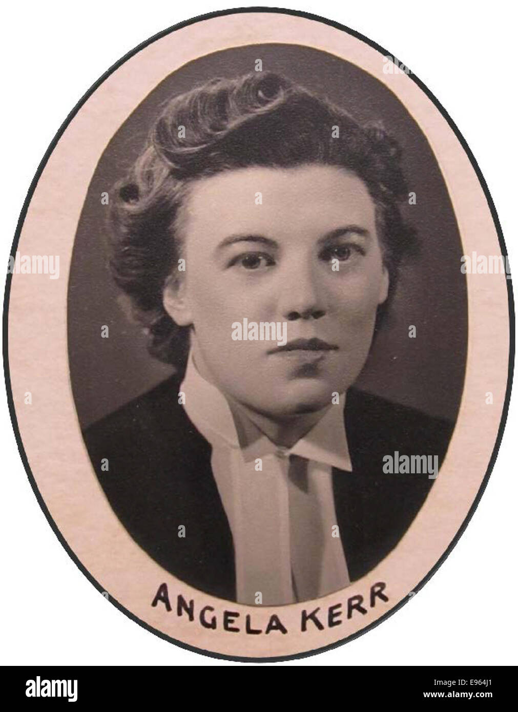 A portrait photograph of Angela Janette Kerr, born in 1913, taken ...