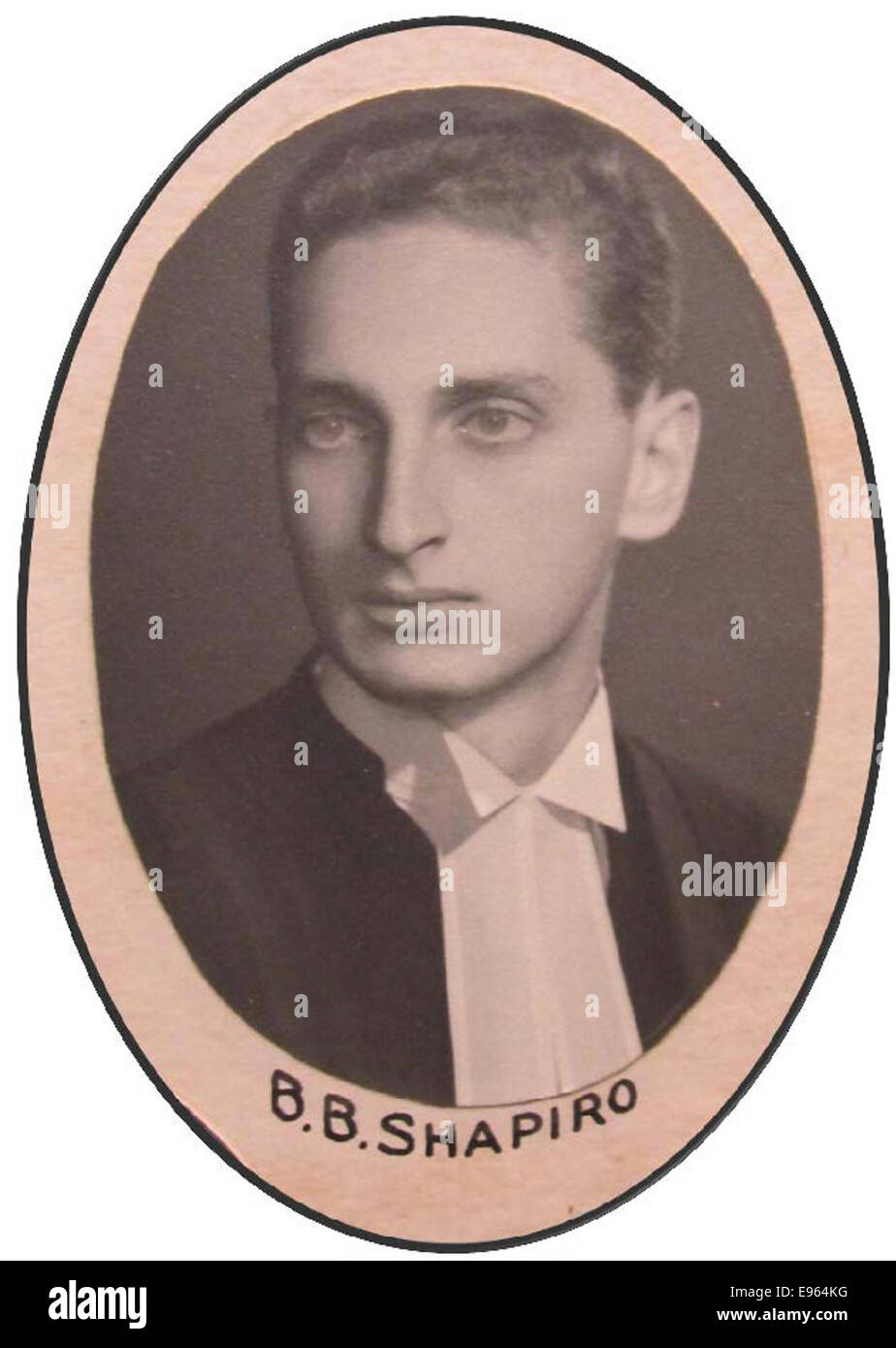 A portrait of B. Barry Shapiro, a significant figure born in 1915 ...