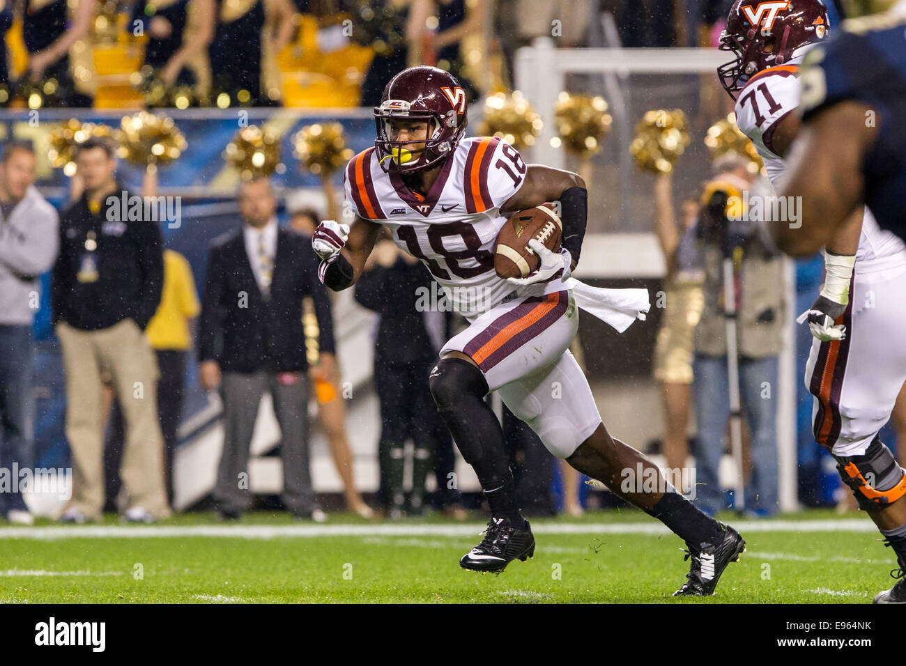 Oct. 16, 2014 - Pittsburgh, Pennsylvania, U.S - Virginia Tech WR CAM ...